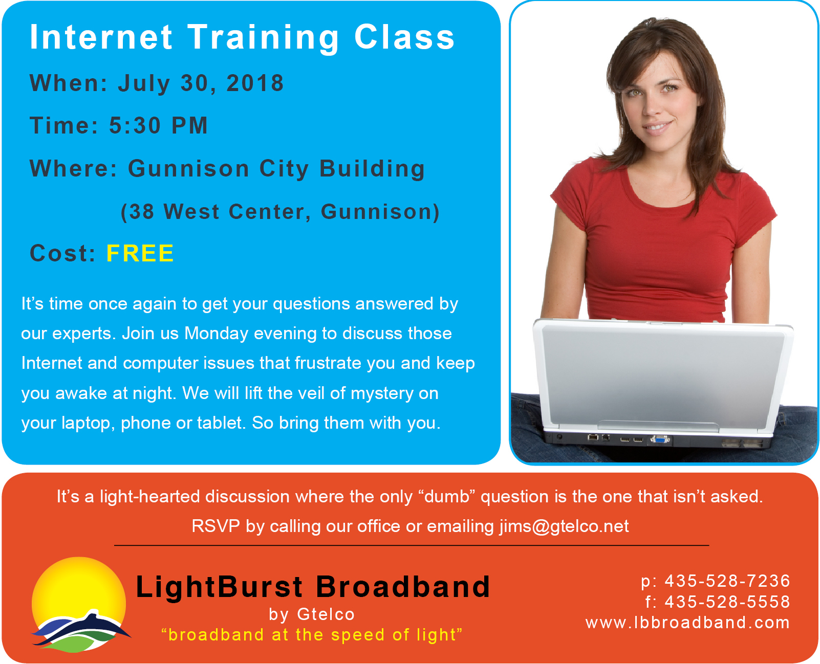 Free Computer Training Class – Lightburst Broadband